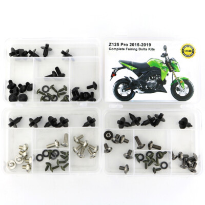 Fit For Kawasaki Z125 Pro 15-24 Steel Complete Fairing Bolt Kit ...