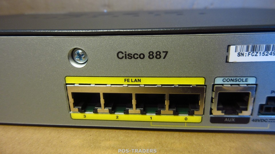 Cisco C-887-K9-MS V01 VDSL/ADSL Poe Router over POTS 4-Ports FE LAN ...