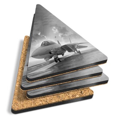 4x Triangle Coasters - BW - Military Fighter Plane Aircraft #36127 ...