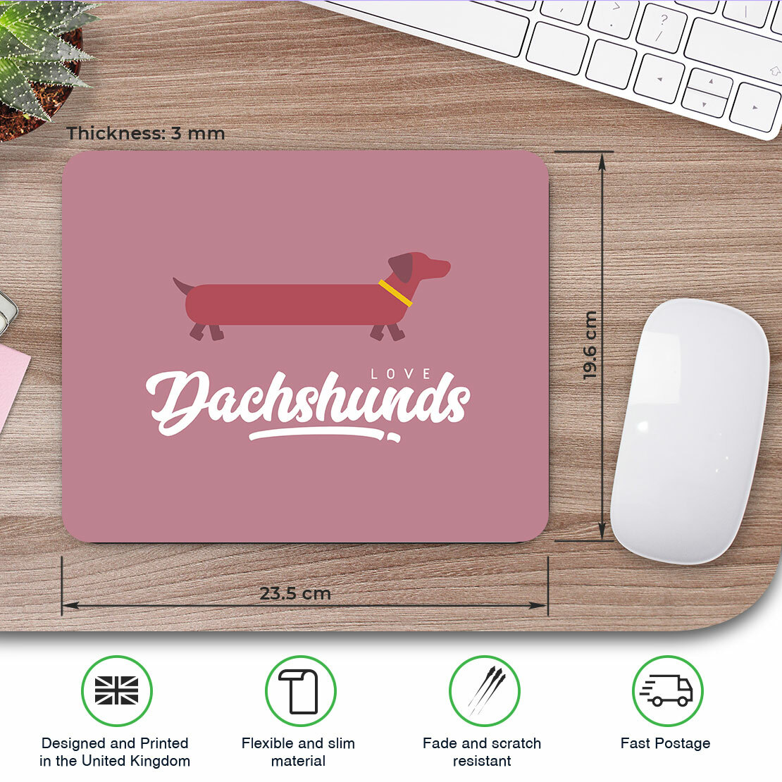 Computer Mouse Mat - Love Dachshunds Sausage Dog Office Gift #24508 | eBay