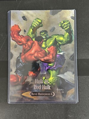 2024 Marvel Masterpieces XL Hulk Vs. Red Hulk Battle Spectrum | eBay