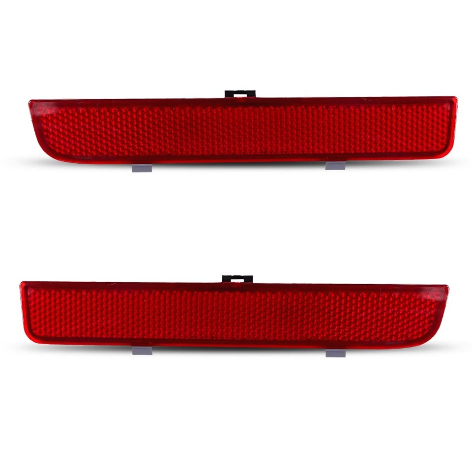 Rear LH & RH Bumper Reflectors Set For Land Rover Range Rover Red Lens ...