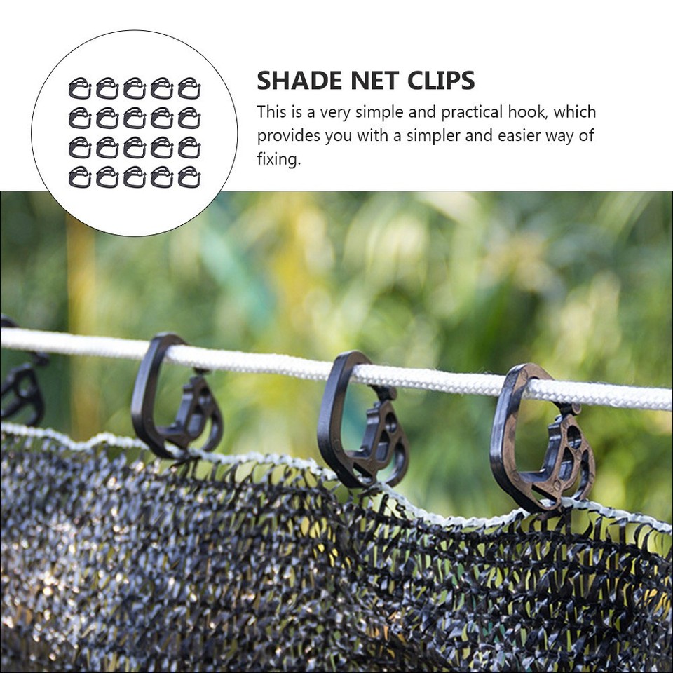 50 Pcs Fence Netting Clips Outdoor Sunshade Fixing Mesh Hanging Hooks ...