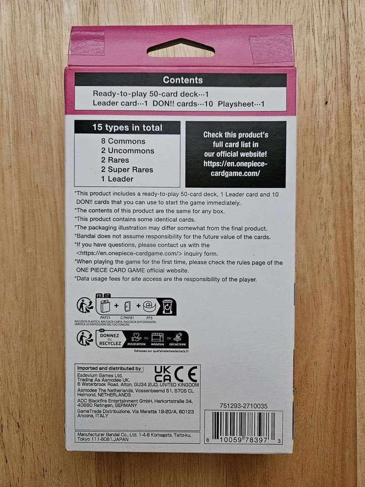 One Piece Card Game: Starter Deck ST-11 UTA - English - Sealed NEW | eBay