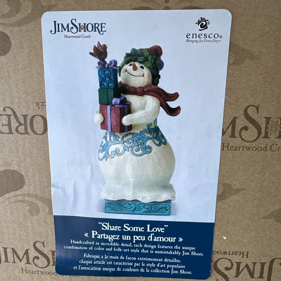 Jim Shore #6004191 Share Some Love - Wonderland Snowman Gifts Cardinal ...