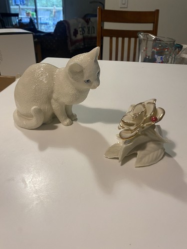 LENOX FASCINATING LADYBUG 2 Piece CAT Flower sculpture set | eBay