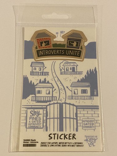 Introverts Unite Sticker for Laptops Water Bottles and Notebooks | eBay