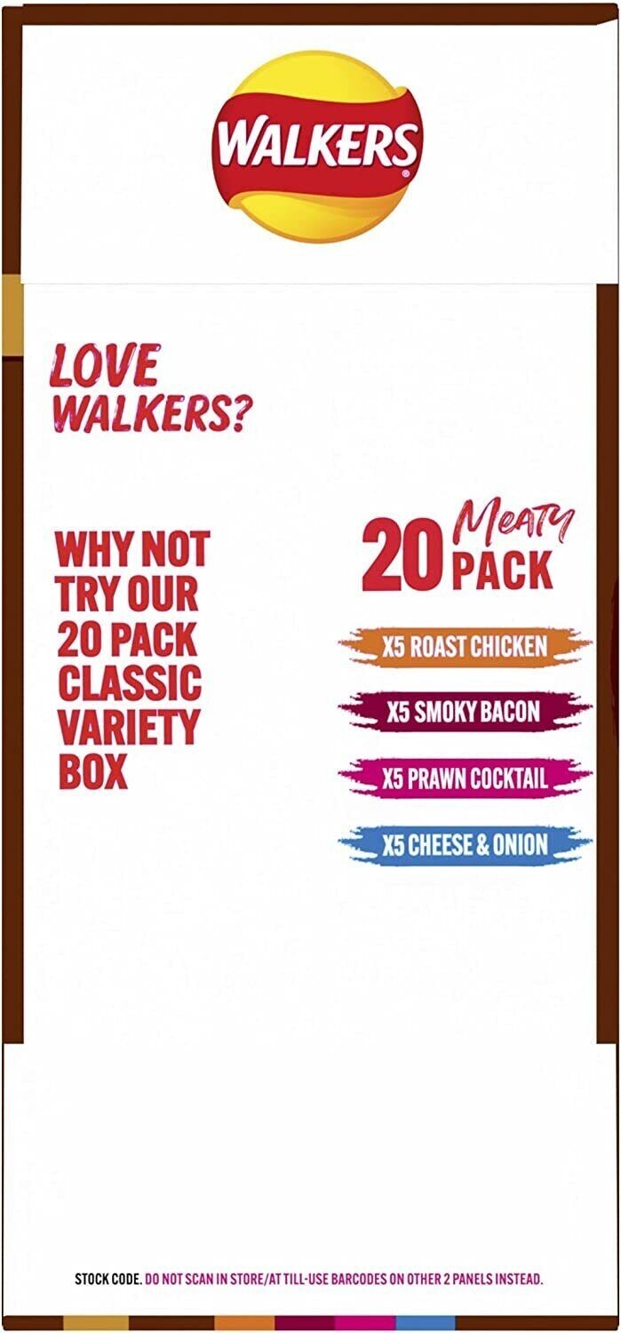 Walkers Meaty Variety Multipack Crisps Box 20x25g | eBay UK