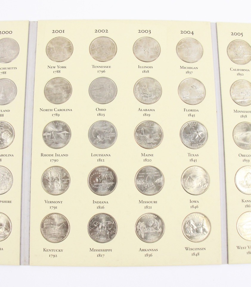 Fifty State Quarter Set 1999 - 2008 Collection 50 Coins + 2 Bonus - Unc ...