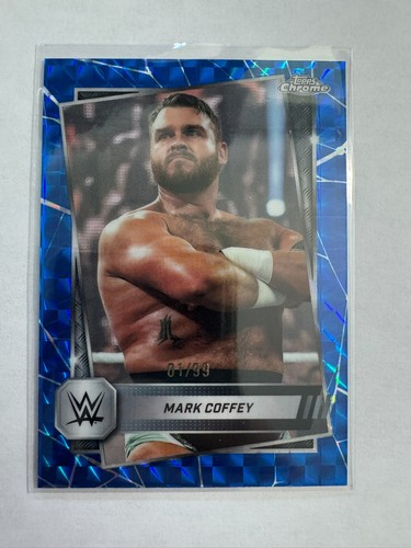 2025 WWE Topps Chrome Mark Coffey Blue Geometric Refractors 01/99 | eBay