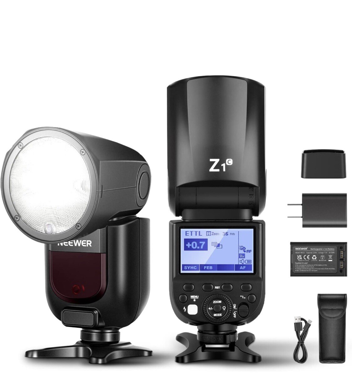 NEEWER Z1-C TTL Round Head Flash Speedlite for Canon