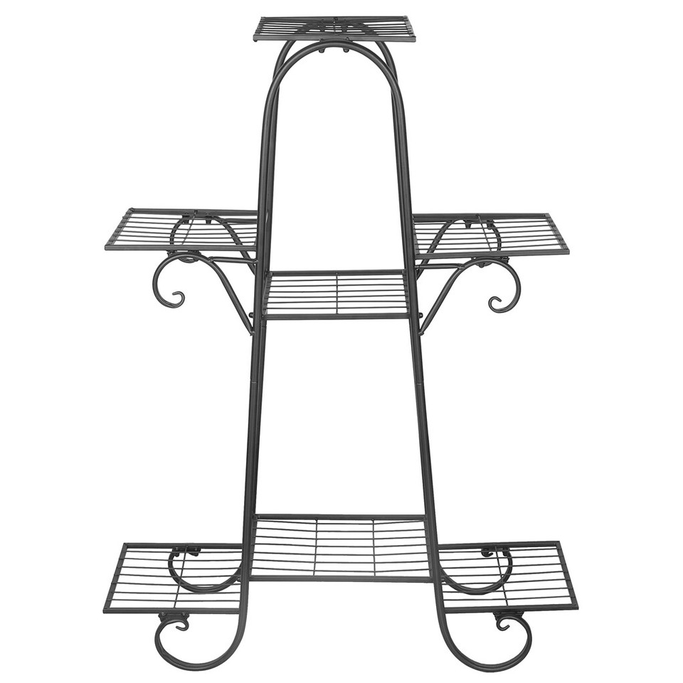 Metal Plant Stand Garden Patio Flower Rack Outdoor Indoor 3-Size ...