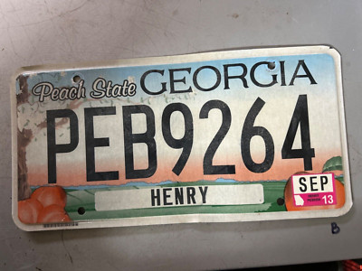 Vintage Henry Co. Georgia License Plate | eBay