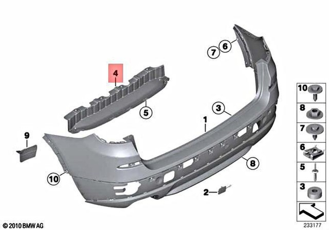 BMW OEM 11-14 X3 Rear Bumper-lower Cover 51127237453 for sale online | eBay