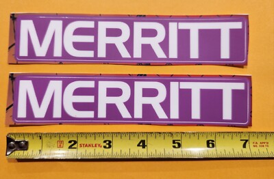 MERRITT BMX FRAME DECALS ( LOT OF 2 ) AUTHENTIC MERRITT BMX ( WHITE ...