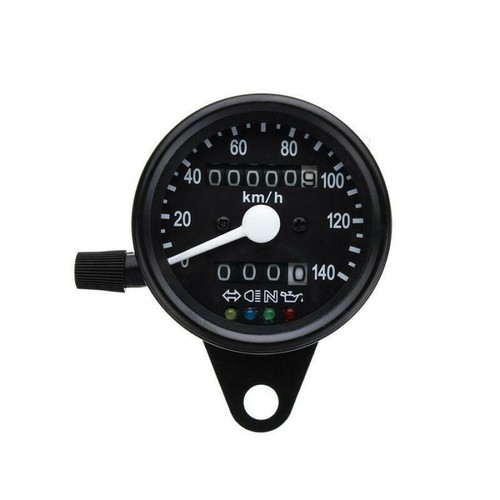 Round Motorcycle Speedometer Tachometer Odometer For Bobber Chopper ...