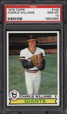 1979 Topps #142 Charlie Williams - Giants - PSA 10 - *63 - Pop 9 ...