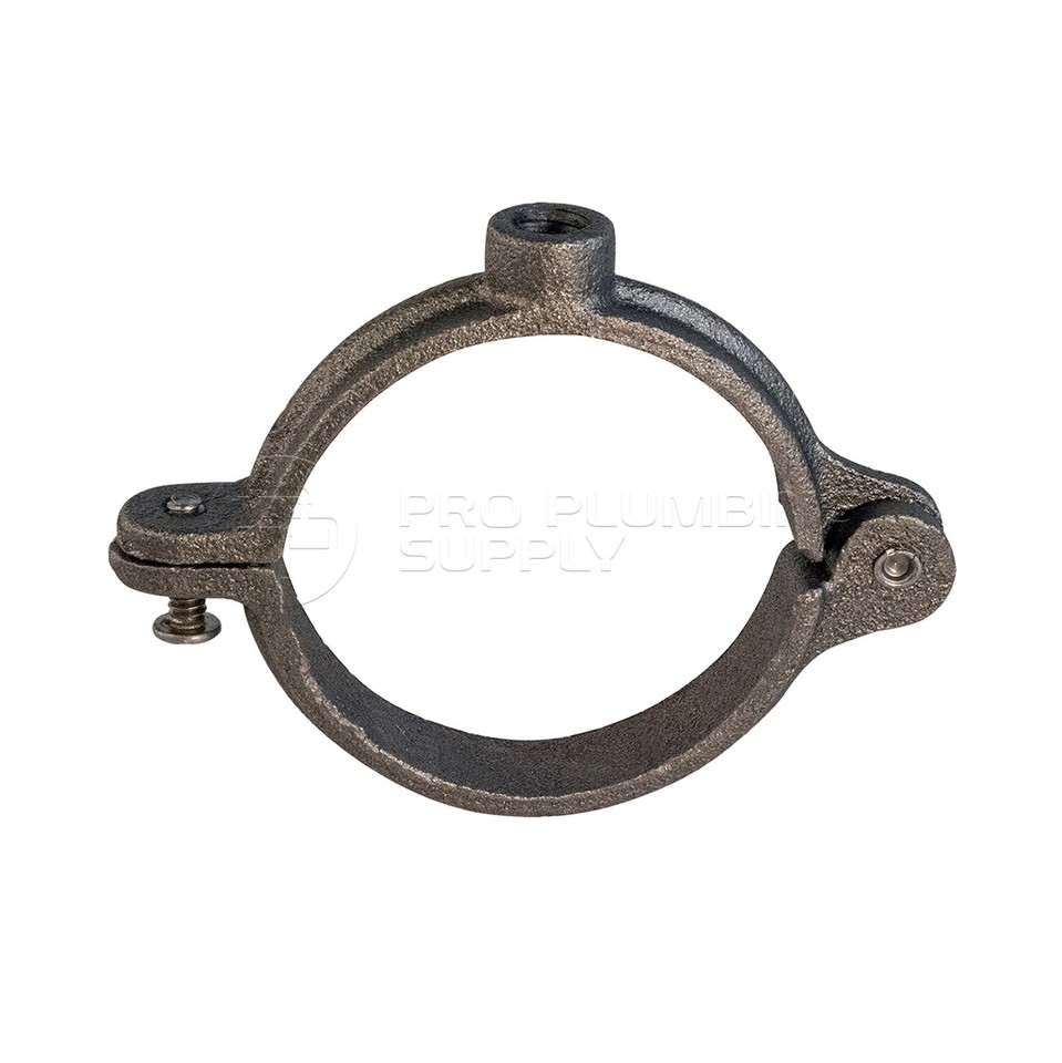 1-1/4"in.Pipe & 3"in Rod Hinged Split Ring Pipe Hanger Malleable Iron ...