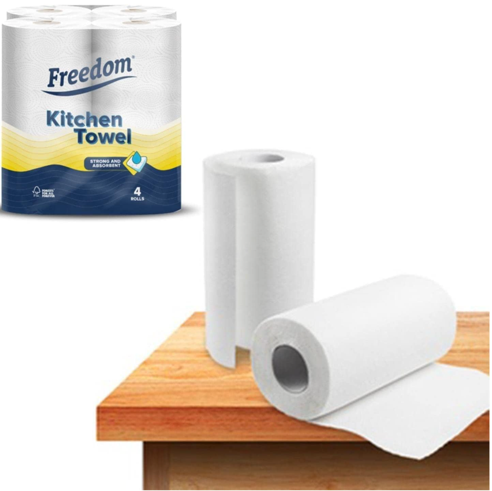 24 Rolls Rhino Super Strong and Absorbent Multi Purpose Kitchen Roll ...