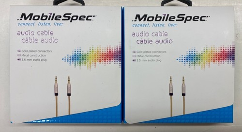 2/$21.99 MobileSpec Audio Cable 3.5 mm Audio Plug (MBS12176) Gold ...