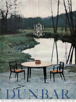 Edward Wormley Dunbar Furniture Round Table Chairs Gracious Hour 1955 ...