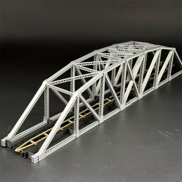 1/87 HO Scale 145 ft Steel Arched Truss Bridge Model Kits Plastic ...