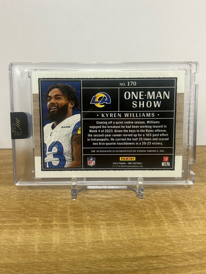 2024 Panini NFL One Kyren Williams ON CARD AUTO One Man Show Card /49 ...