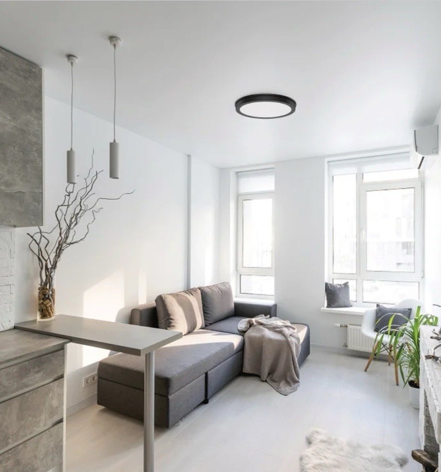 Energetic 14” Slim LED Flush Mount Ceiling Light Fixture -4 Pack – Matt ...