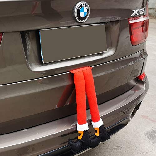 Christmas Car Auto Costume Decoration Claus Legs Sticking Out of Trunk ...