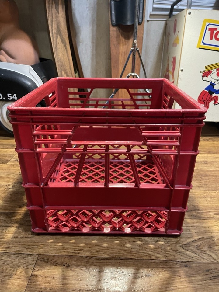 Vintage WILSON"S DAIRY FOODS Heavy Duty Red Milk Crate | eBay
