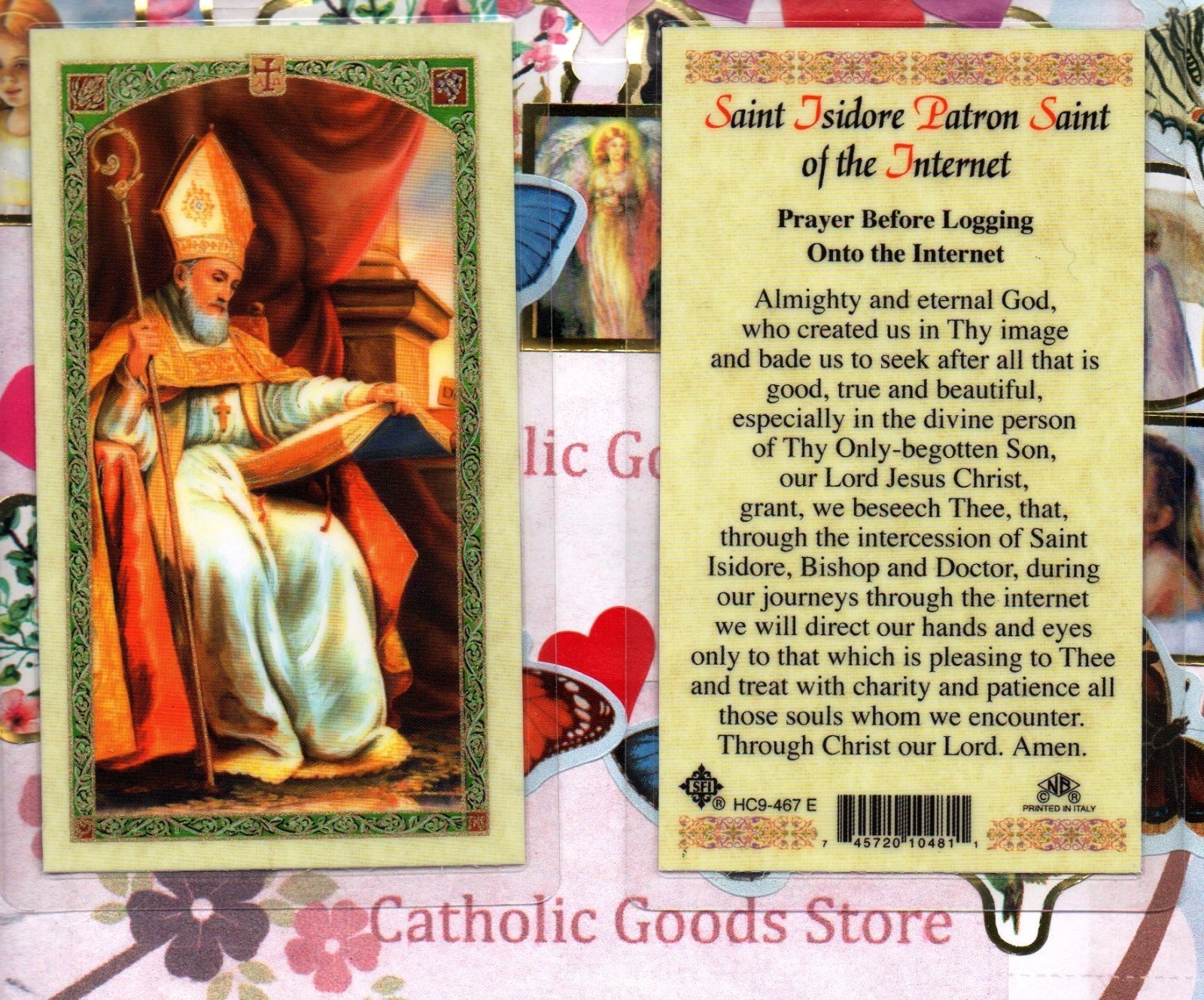 Saint St. Isidore Patron Saint of the Internet - Laminated Holy Card | eBay
