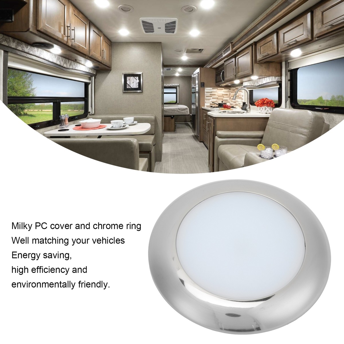 Slim Line 12 Volt Dome Light TFM12 Flush Trimless Seamless Integrated