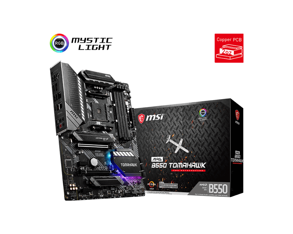 MSI MAG B550 TOMAHAWK AMD Ryzen 5000 3000 AM4 ATX Motherboard DDR4 SATA ...