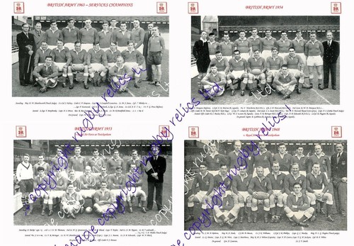BRITISH ARMY RUGBY TEAM PHOTOGRAPHS 1948-1963 MOST YEARS 12" x 8" (30cm ...