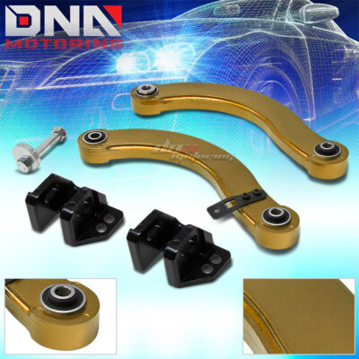 FOR 06-11 CIVIC FA/FG/FK/FN/FD GOLD STEEL REAR UPPER SUSPENSION CAMBER ...