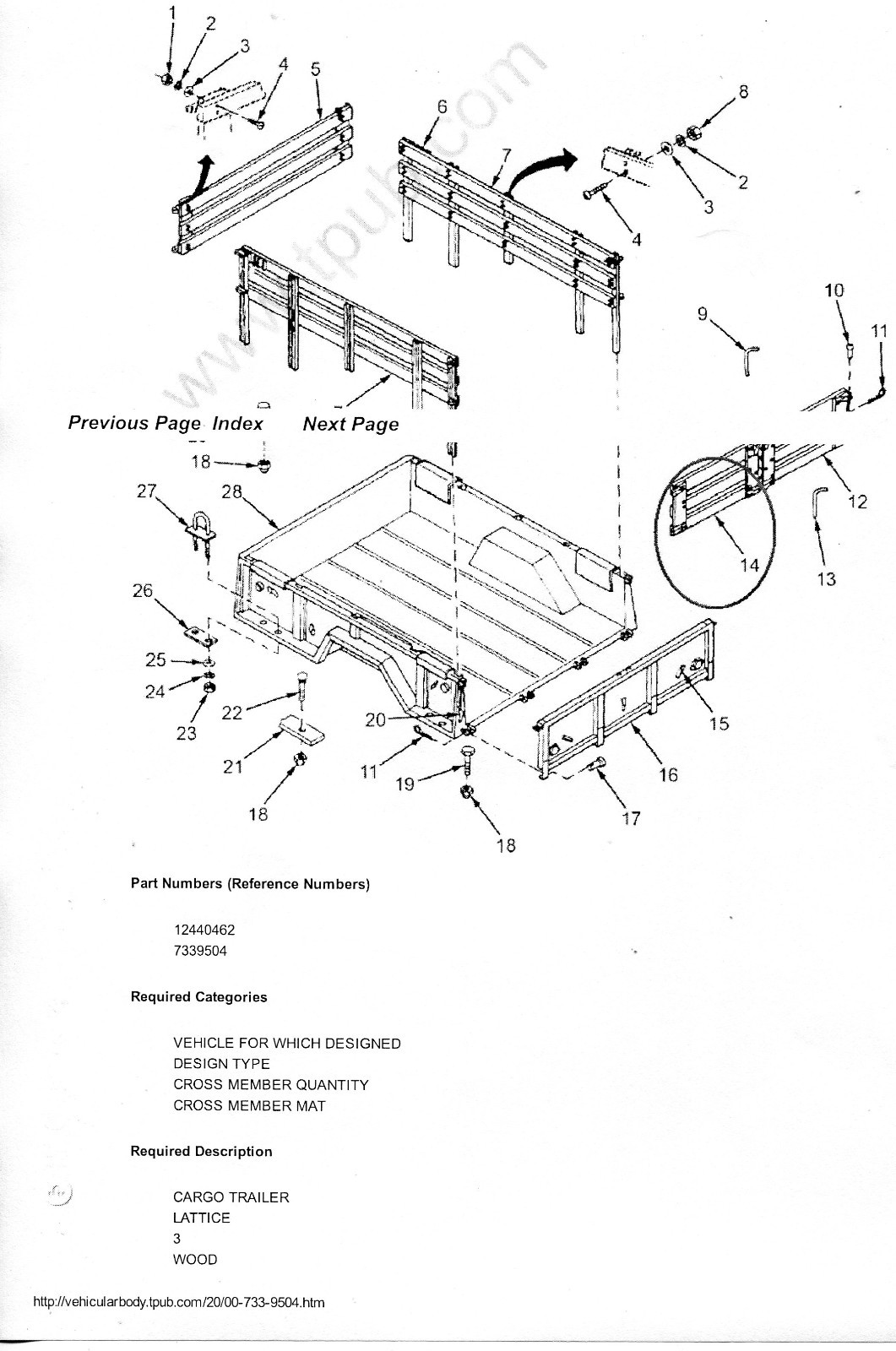 Slat assy. end gate (RH), M101 3/4Ton trailer , 2510-00-733-9505 | eBay