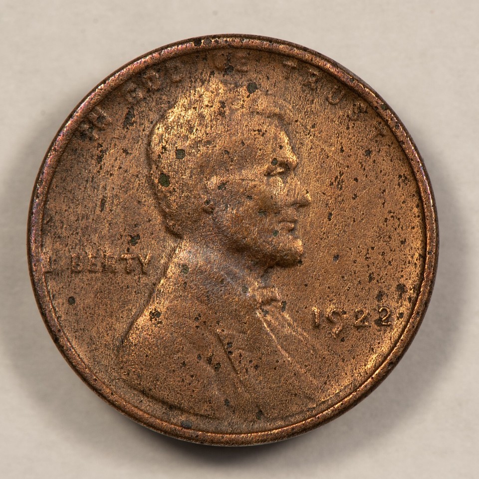 1922 No D 1c Lincoln Wheat Cent Die Pair 2 Strong Reverse - PCGS XF ...