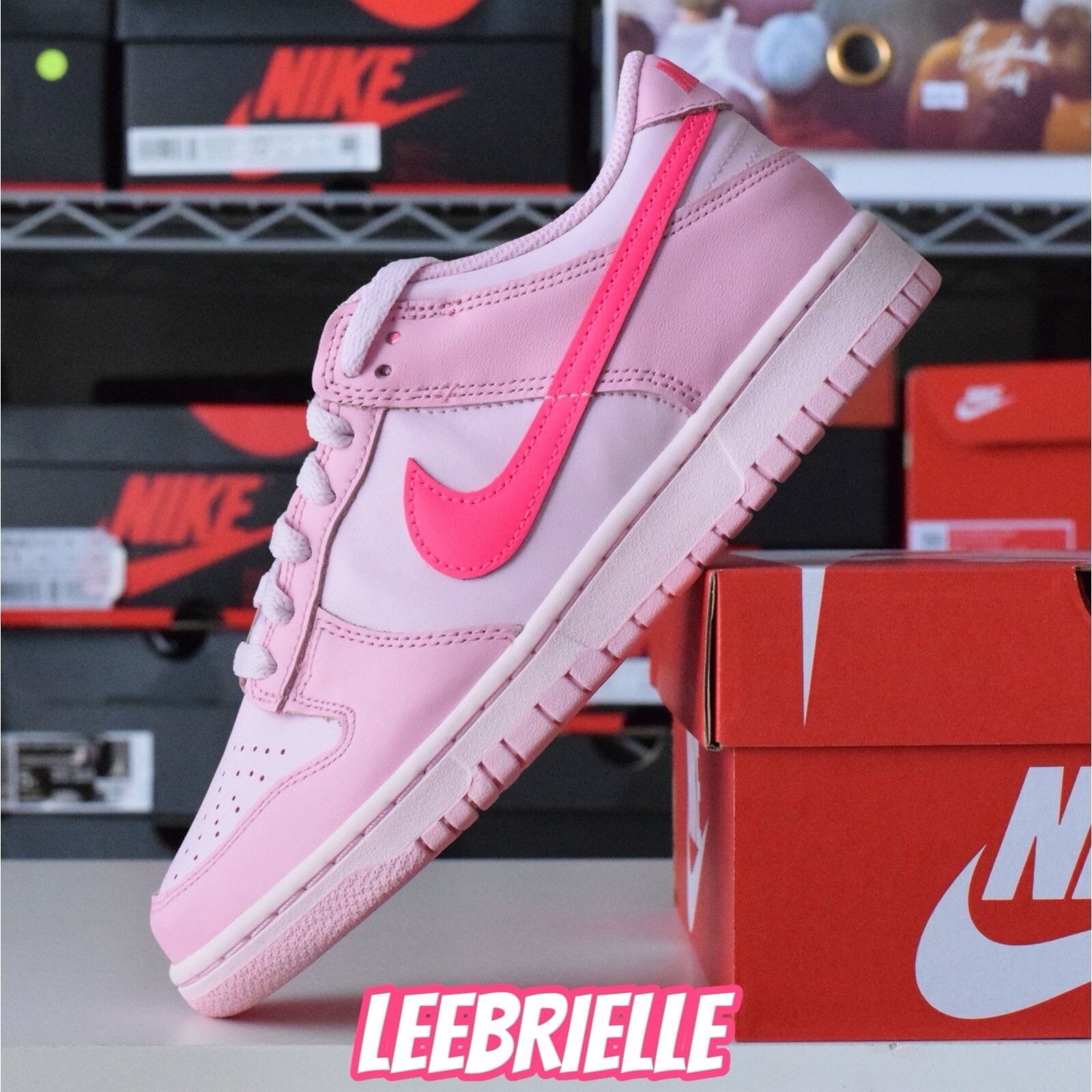 Nike Dunk Low Triple Pink Barbie DH9765-600 GS New Rare Fast Shipping ...