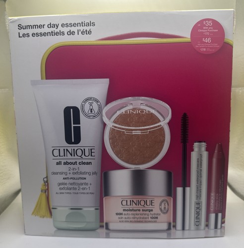 NEW Clinique Summer Day Essentials Set 5 Full Size Items plus Bag | eBay