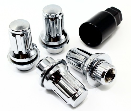 4 Chrome 12x1.5 1.87 47mm OEM Factory Mag Wheel Locks for Toyota Tacoma ...