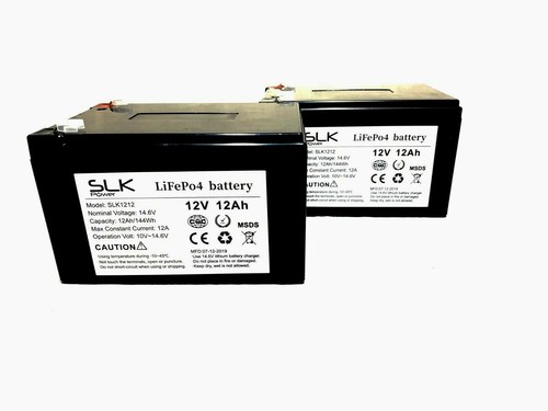 PAIR 12v 12ah Lithium Mobility Scooter Batteries & Charger - EXTRA ...