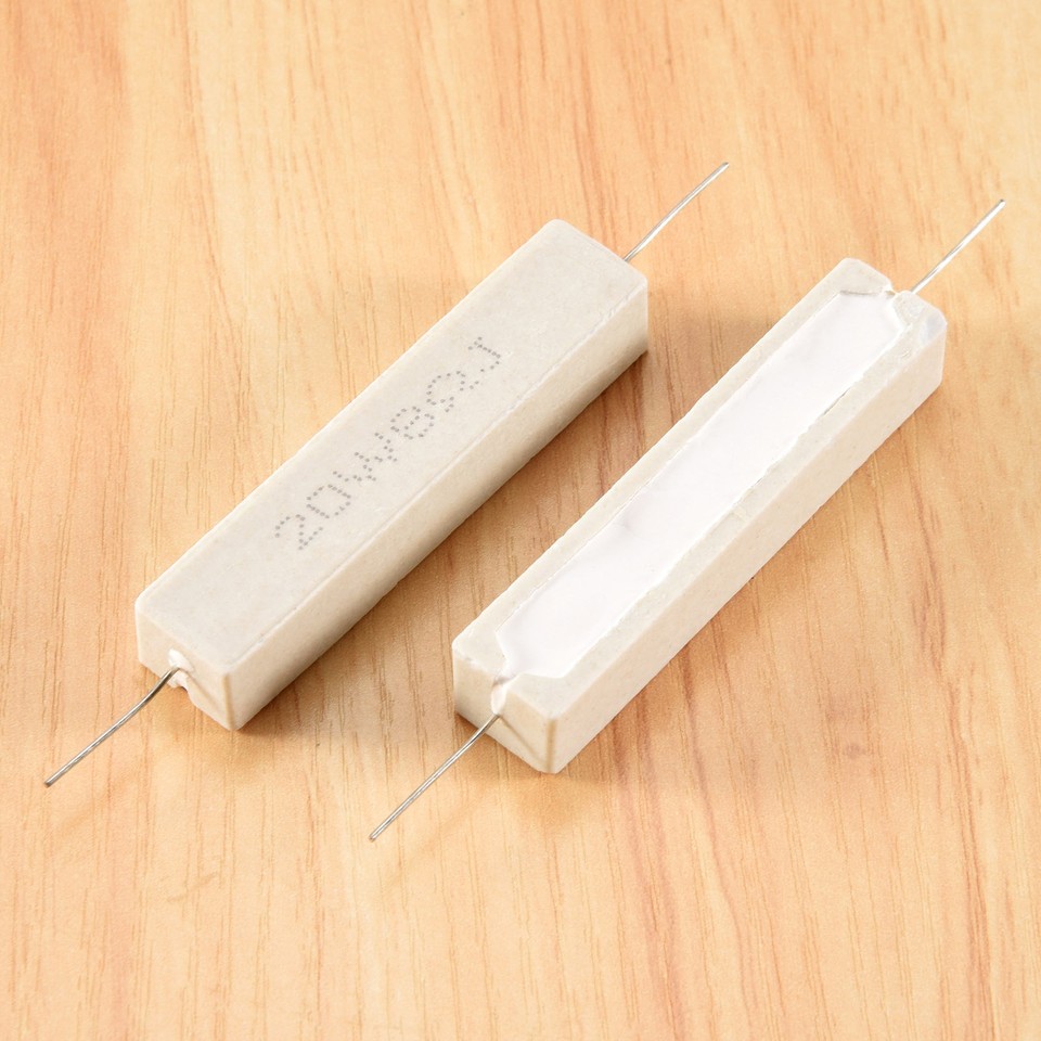 2 Pcs Wire Wound Ceramic Cement Resistor 8 Ohm 20W 5% J8M48675 | eBay UK