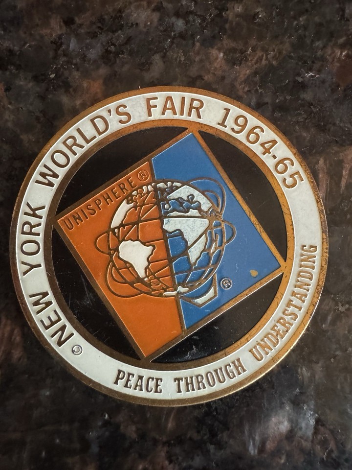 1964 New York World’s Fair Unisphere Medallion Pin – Peace Through ...