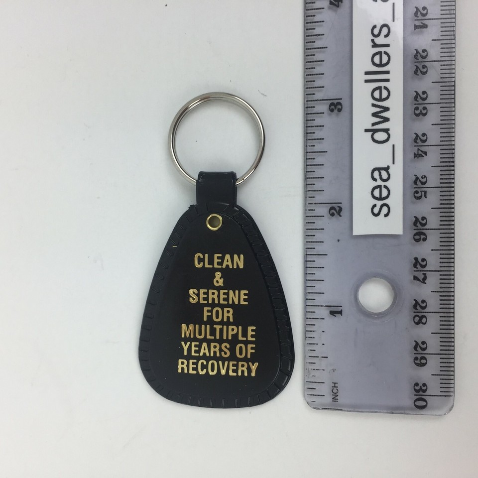 NARCOTICS ANONYMOUS NA KEY TAG Black Multiple Years Recovery 12 Piece ...