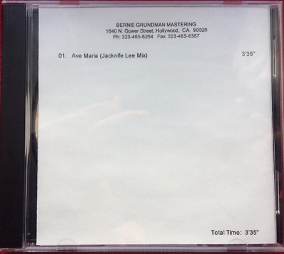 U2 - AVE MARIA - Utra Rare USA 1 Track Jacknife Lee Mix Promo CDr ...