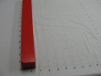 URETHANE/POLYURETHANE BAR 3" X 3" X 27" 85 Duro A Red #4351 | eBay