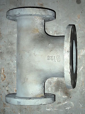 One Lot of 23 (Twenty-Three) 4x4x6" FLANGED GALVANIZED BULLHEAD TEES | eBay