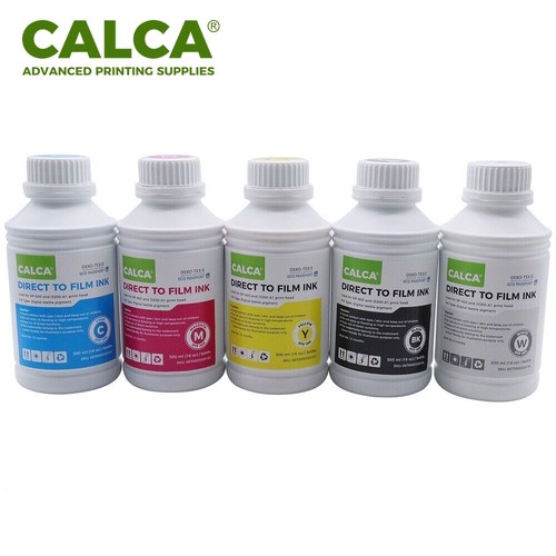 CALCA 500ml CMYKW Direct to Transfer Film Water-based DTF Inks 80oz, 5 ...