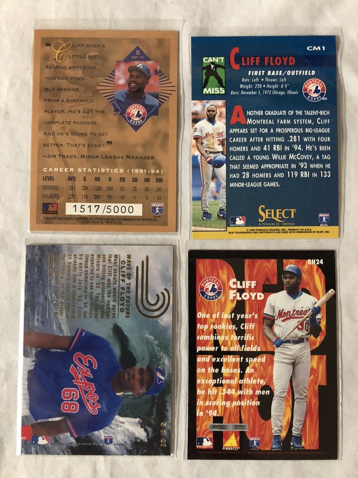 mlb baseball cliff Floyd 8 card rookie insert card lot Combine Ship | eBay