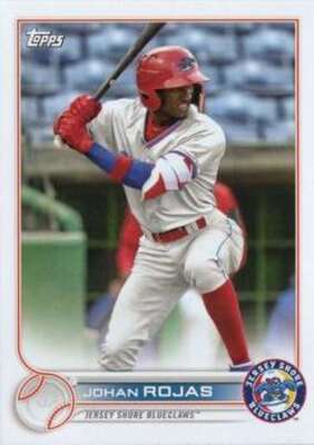 2022 Topps Pro Debut #PD-65 Johan Rojas Jersey Shore BlueClaws Baseball ...